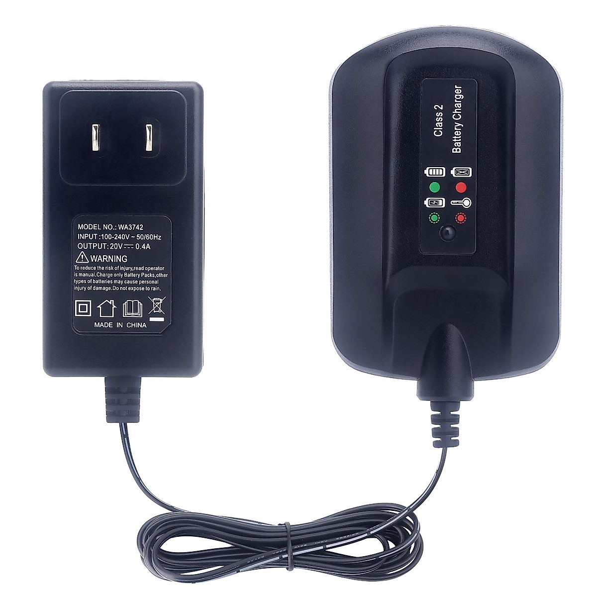 Yongcell WA3742 Charger Replacement for Worx WA3732 WA3875 Charger Compatible with Worx 18V 20V Lithium Power Share Battery WA3520 WA3525 WA3575 WA3578 WA3512.1