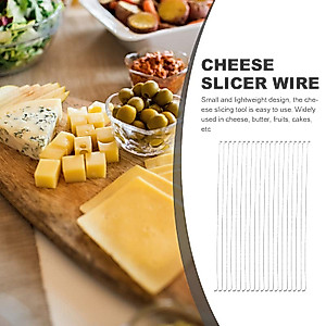TorSor 10 Pack Cheese Slicer Wire Replacement Cheese Cutter Wires Repair Stainless Steel 14cm 5.5 Inch Knife Blade Refill for Block Cheese Slicers Board Cutting Pie Ham Home Restaurant Kitchen