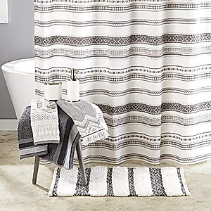 SKL Home by Saturday Knight Ltd. Geo Stripe Rug, 30x20, Black