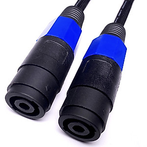 CNCESS CESS-170 Pin Banana Plug to Female Speakon Speaker Adapter Cable 12AWG - 2 Pack (Pin Banana)