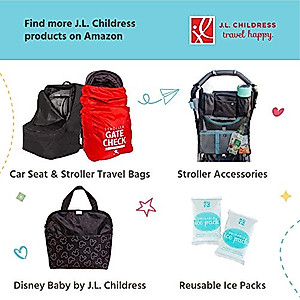 J.L. Childress 6 Bottle Cooler - Breastmilk, Baby Bottle & Food Bag - Ice Pack Included - 2 Compartments - Insulated & Leak Proof Bottle Bag - Breastmilk Cooler Bag for Travel - Black