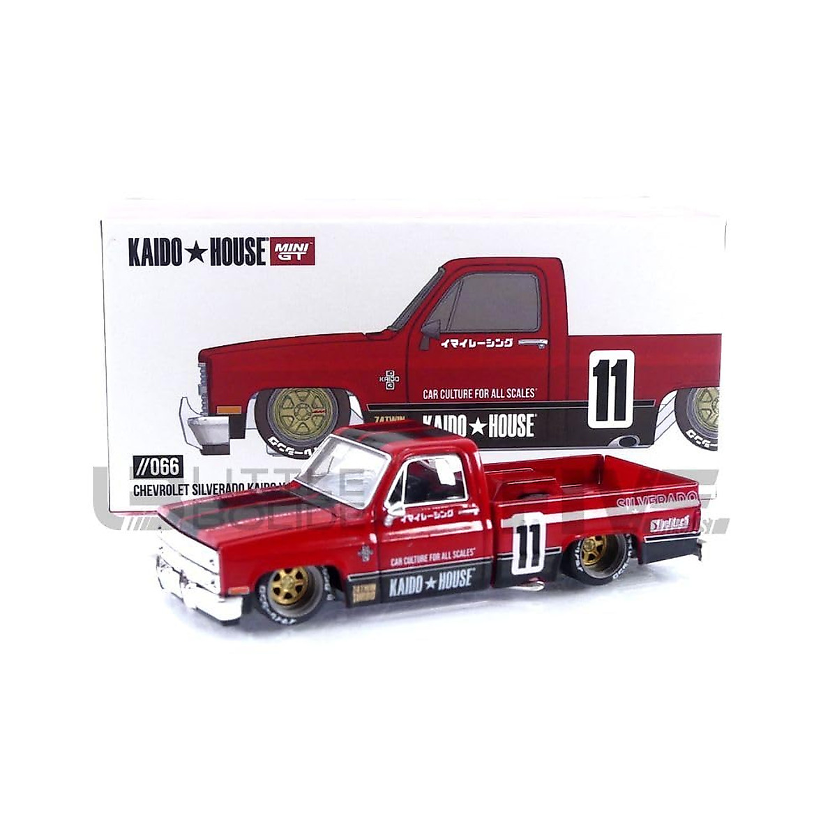 True Scale Miniatures Model Car Compatible with 1983 Chevrolet Silverado KAIDO V1 (Red) Limited Edition 1/64 Diecast Model Car Kaido House KHMG066