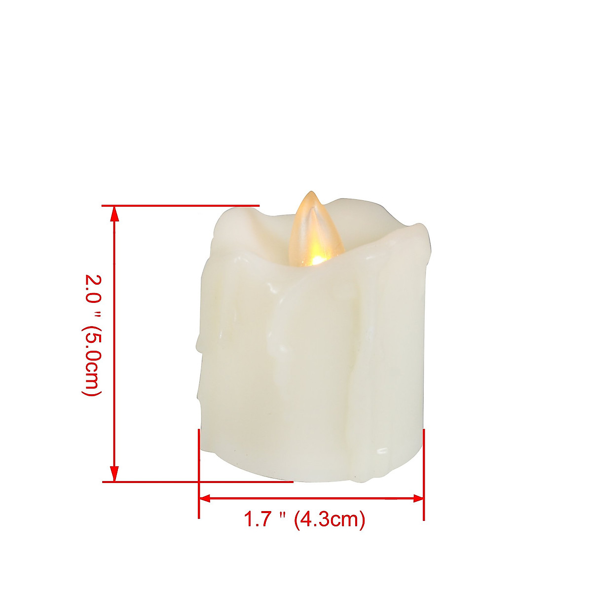 CANDLE CHOICE Battery Operated Flameless Votive Candles with Timer Flickering Fake Electric LED Tea Lights Set Wedding Party Holiday Decorations Table Centerpiece Long Lasting Batteries Included 6 PCS