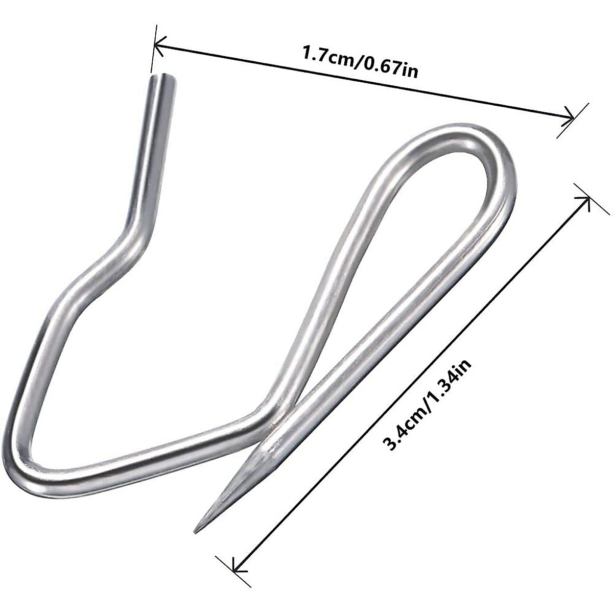 LKERLAN Heavy-Duty Offset Pin-On Drapery Hooks, 28 Hooks per Pack (28)