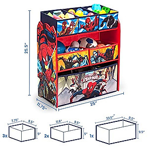 Delta Children Multi-Bin Toy Organizer, Marvel Spider-Man