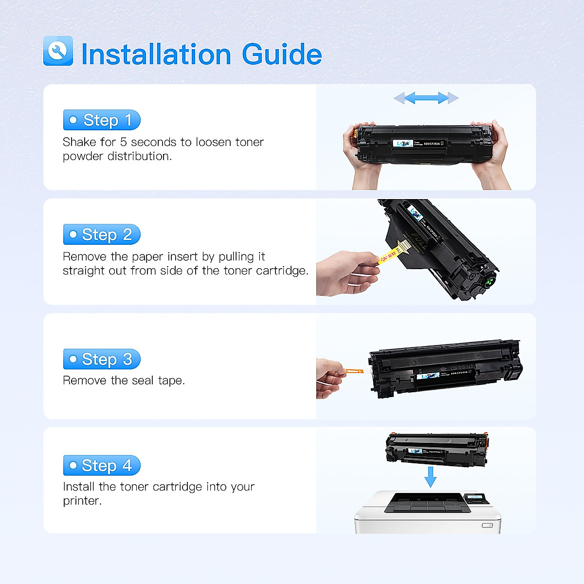 LxTek Compatible Toner Cartridge Replacement for HP 83A CF283A to compatible with Laserjet Pro MFP M125nw M201dw M225dw M201n M125a M127fn M127fw, 2 Black
