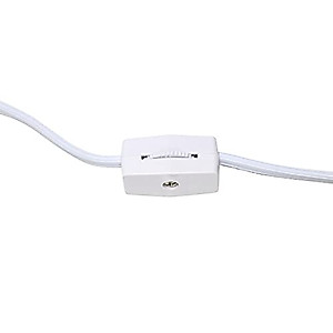 Simple Designs LT1135-GRY 20.4" Tall Traditional Ceramic Purled Texture Bedside Table Desk Lamp w White Fabric Drum Shade for Home Decor, Bedroom, Living Room, Entryway, Office, Gray