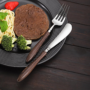 16 Piece Silverware Set Flatware Hammered Handle Food-Grade Stainless Steel Cutlery Set for 4 Forks Utensil Sets Home Essentials for New Home Exquisite Ergonomic Durable Birthday Party