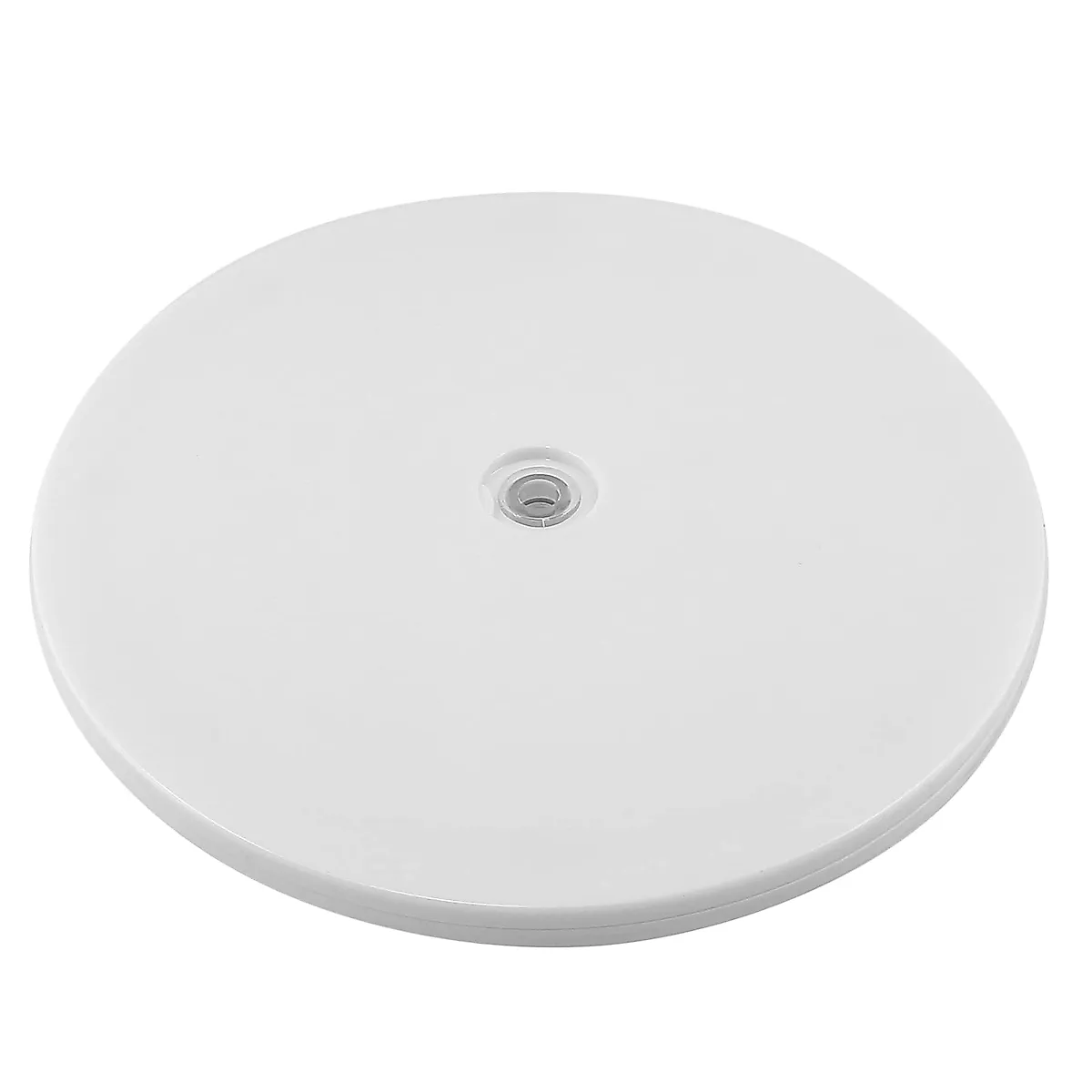 Jersvims 8 Inch Acrylic Turntable Platter, White Turntable Organizer Round Rotating Plate for Kitchen Pantry Cabinet Desk Rack Spice Cake Cookie Decorating