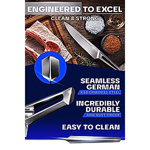 Dalstrong Chef Knife - 8 inch - Crusader Series - Forged High-Carbon German Stainless Steel - w/Magnetic Sheath - Kitchen Knife - NSF Certified