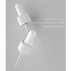 erioctry 6PCS 25ml Brown Plastic Dropper Bottles with Silicone Pipettes and Rubber Head/Essence Makeup Cosmetic Sample Container Bottle for Essential Oil Aromatherapy Use