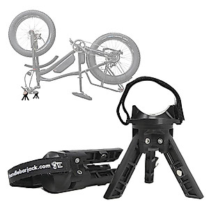 The Original Handlebar Jack Portable Repair Stand V2 for eBikes, Complete Bundle with Stand, Extender Kit, and Reflective Stickers | Compatible with all Electric Bikes | Set of 2 Jacks