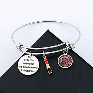 Gzrlyf Estheticians Bracelet Funny Esthetician Gifts Beautician Gifts Makeup Artists Gifts Only the Strongest Women Become Estheticians (Bracelet)