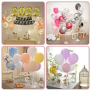 Pondpm Balloon Table Stand Kit,4 Sets of Reusable Clear Balloon Centerpiece Stand Desktop Holders, Balloon Stand Kit for Birthdays Weddings Festival Anniversaries Kid's Party Decorations