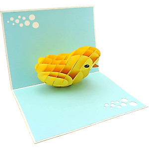PopLife Yellow Rubber Ducky 3D Pop Up Card for All Occasions - Mother's Day Card, Duck Birthday Pop Up, Baby Shower, Get Well Soon - for Mother, for Daughter, for Wife, for Granddaughter