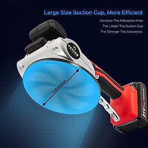 Tile Vibration Machine Tool - Upgraded and Enlarged Tile Suction Cup,6 Speed Adjustable Auto Leveling Handheld Tile Laying Machine,21V 18000mAh 18000r/min