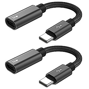 Micro USB to USB C Adapter,(2-Pack) Micro USB Female to USB Type C Male Convert Connector Fast Charging Compatible with Samsung Galaxy S23 S22 S21 S20 S10 S9 Note 10 9 8, LG V35 V30 G8 G7,Google,Moto