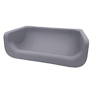 Fluff Through Elevated Dog Bowl for Large Dogs Food – Dog Feeding Station with Vet Approved & Non-Toxic Silicone Bowl Insert - Raised Dog Bowl for Large Dogs for Healthy Posture & Digestion (Gray)