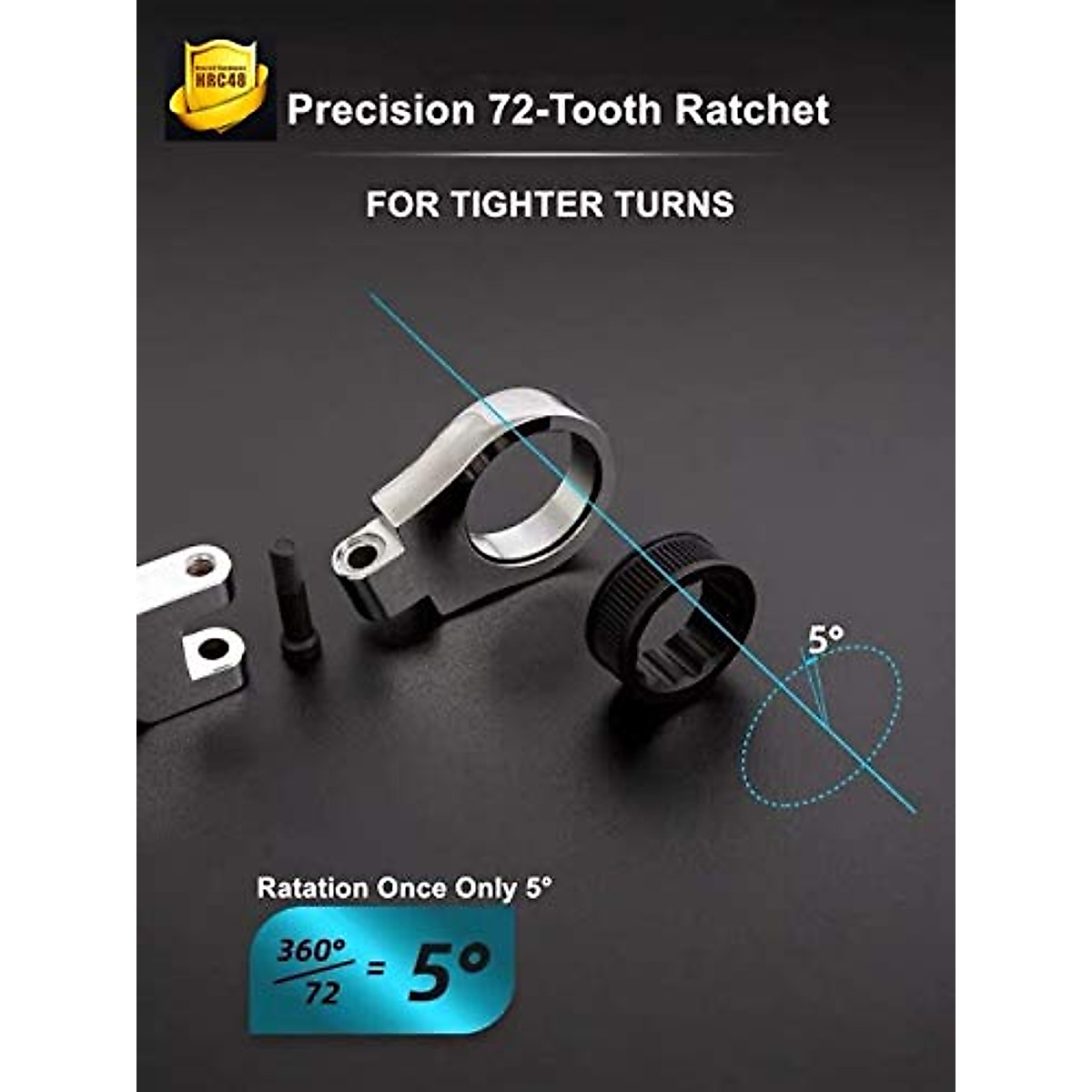 FLZOSPER 3/4 inch SAE Flex-Head Geared Ratchet Wrench,Box End Head 72-Tooth Ratcheting Combination Wrench Spanner