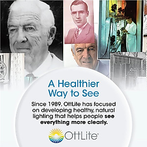 OttLite Folding Task Lamp, White – Multi-Position Shade, Fold-Up Design, Portable Handle, Low Heat & Low Glare Illumination, Fits on Desks & Workstations