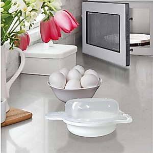 Trenton Gifts Microwave Egg Cooker/Poacher - Easy Scrambled Omelet Maker & Breakfast Cookware - Quick and Convenient Egg Cooking Solution - ONE COOKER