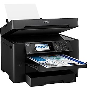 Epson Workforce Pro WF-78 Series Wireless All-in-One Inkjet Printer, Wide-Format Printing up to 13" x 19", Auto Duplex Print, Copy Scan Fax, Two 250-Sheet Trays, 50-Sheet ADF