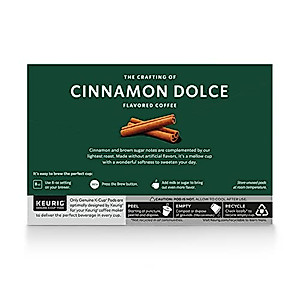 Starbucks K-Cup Coffee Pods, Cinnamon Dolce Flavored Coffee, Naturally Flavored, 100% Arabica, 1 box (10 pods)