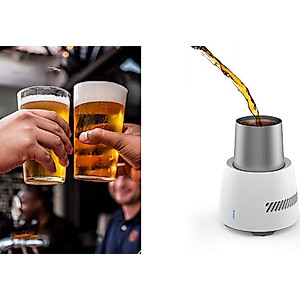 MXJCC Portable Mini Refrigerator Electric Summer Drink Cooler Kettle Drink Instant Quick Cooling Cup Home Office Cold Drink Machine Small Appliance Kettle (Color : Black)