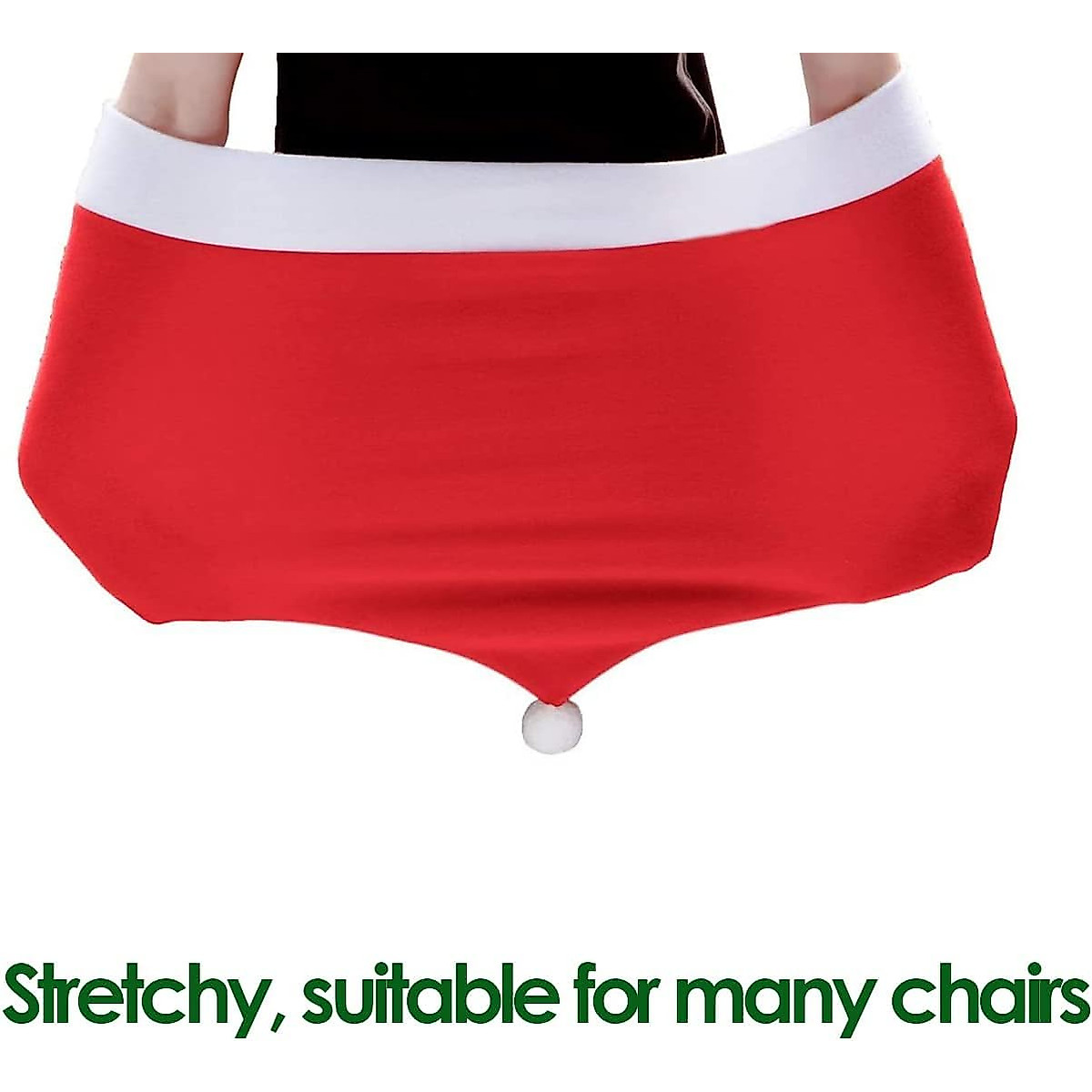 IXI 4-Pieces Christmas Chair Covers - Red Non-Woven Fabrics Santa Claus Hat Chair Back Covers for Xmas Decor