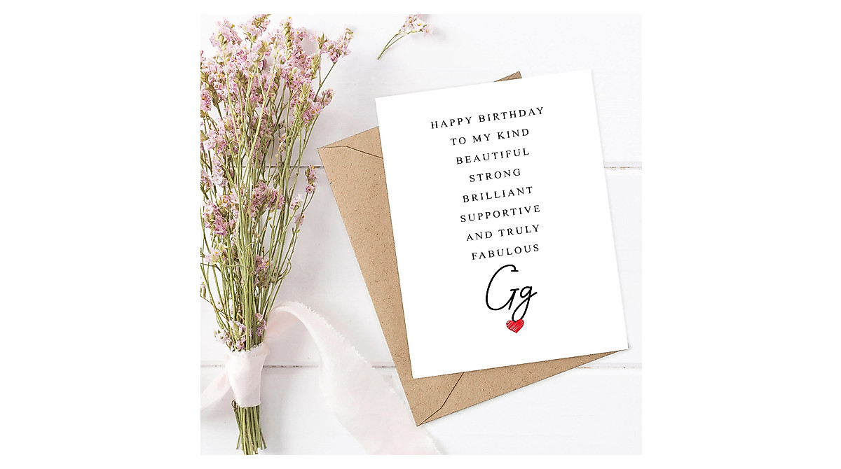 Gg Birthday Card Poem - Premium Gg Gift Card for Birthdays