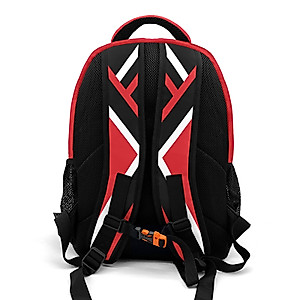 Anneunique Personalized Cheerleaders Backpack Multifunctional Waterproof Laptop Bag for Travel Gift Cheer Pom Red Black