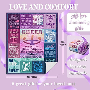 Gevuto Cheerleader Gifts Blanket 50"x40" - Cheer Gifts for Cheerleaders - Cheerleading Gifts Throw - Gifts for Cheerleaders - Cheerleading Gift Ideas -Cheer Coach Gift -Cheer Blankets for Girls Teens