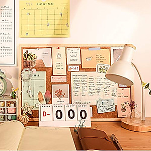 Cork Board Photo Wall, Dormitory Notes Board Message Board, Wall-Mounted Pushpin Bulletin Board Display Board, 40 x 60 cm