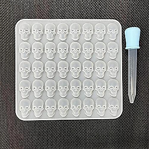 Arichmark 3D Skull Shaped Ice Cube Molds Flexible Food Grade Silicone DIY Ice Tray for Kitchen Novelty Ice Maker for Wine Cocktail