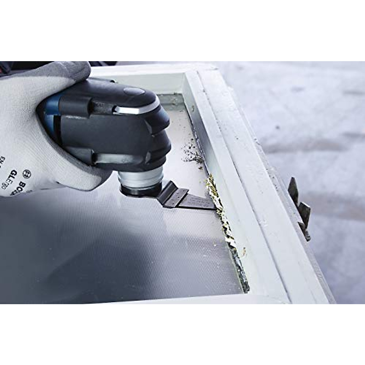 BOSCH OSL214K-10 10-Pack 2-1/4 in. Starlock Oscillating Multi Tool Soft Materials High-Carbon Steel Caulk Knife Blade for Removing Caulk and Sealants