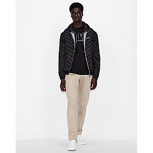 A|X ARMANI EXCHANGE mens A|x Armani Exchange Long Sleeve Logo Crewneck T-shirt T Shirt, Black, Large US