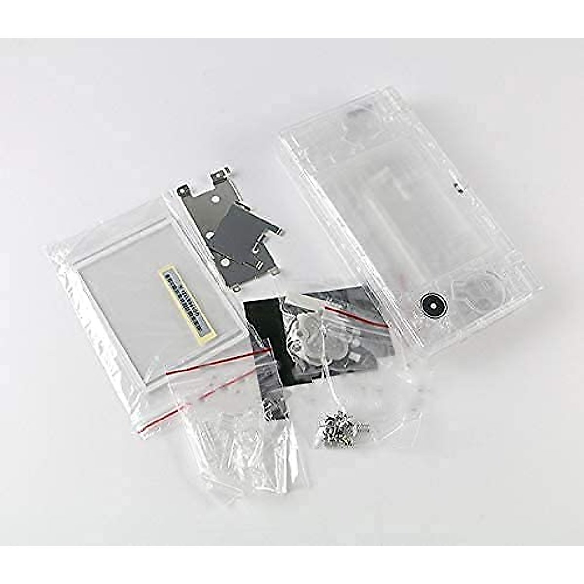 Melocyphia Full Housing Case Cover Shell with Buttons for DSi NDSi Console Replacement (Clear)