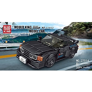 Mould King Initial D Car Nissan Skyline GTR32 Race Car Building Sets with Display Case, 27014 Collectible Speed Champion Car Building Blocks, Classic Race Car Building Kits for Adults Kids 8+(359PCS)
