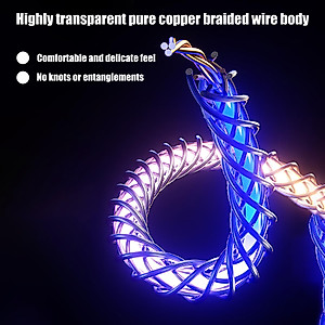 MOSHOU USB C Glowing Charging Cable 3ft, RGB Light Gradual Lighting USB C to USB C, PD 100W Fast LED Charging Wire Glowing Cable for Samsung Galaxy S24/S23/S22/S21Plus A60 A50 Note 20 (TypeC to TypeC)