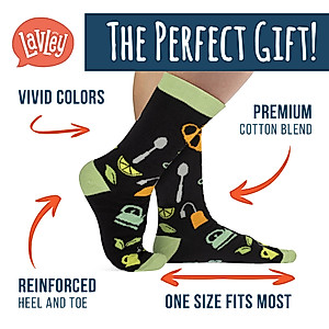Lavley If You Can Read This, Bring Me Funny Socks - Novelty Gifts for Men, Women and Teens (US, Alpha, One Size, Regular, Regular, Tea (Black))