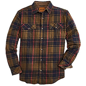 Venado Flannel Shirt for Men - Mens Flannel Plaid Shirt with Full Reach Gusset (X-Large, Plaid Wilderness)