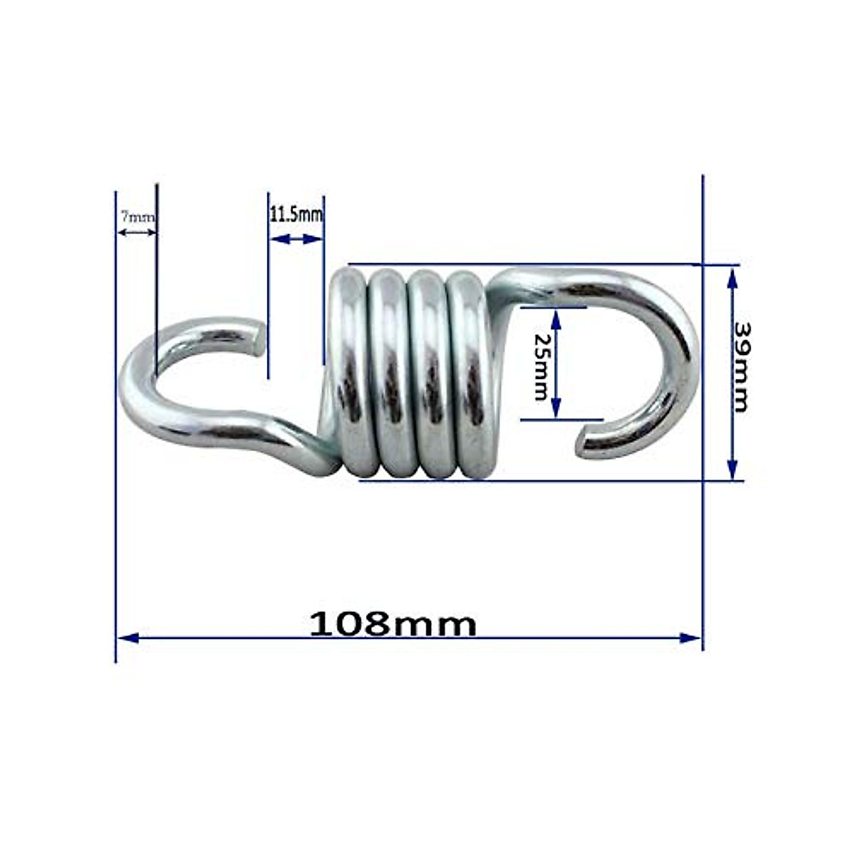 4" Heavy Duty Hammock Chair Spring Porch Swings Spring,CEKER Steel 700lb Capacity Punch Bag Spring Suspension Hooks for Hanging Chair and Swing,Heavy Bag 2Packs