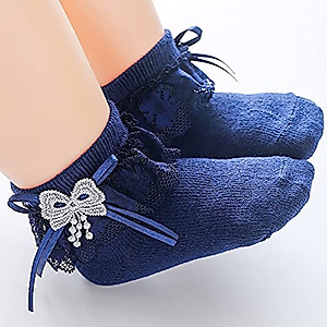 Baby Girl Lace Socks Princess Socks Dress Socks for Newborn Infant and Toddlers Gift Set (0-6 Months)