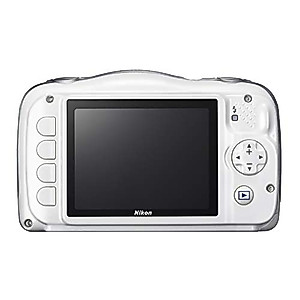 Nikon COOLPIX S33 Waterproof Digital Camera (White) (Discontinued by Manufacturer) (Renewed)