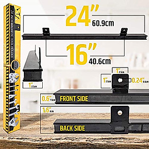 24" Heavy-Duty Magnetic Tool Holder (Upgraded Version) - Extremely Powerful Magnetic Pull Force to Hold Heavy Tools - Professional Space-Saving Magnetic Tool Bar - Metal Tool Organizer Rack/Strip
