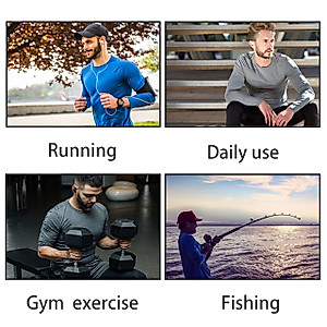 Men's Long Sleeve Shirts Lightweight UPF 50+ Sun Protection SPF T-Shirts Hiking Fishing Running(Grey L)