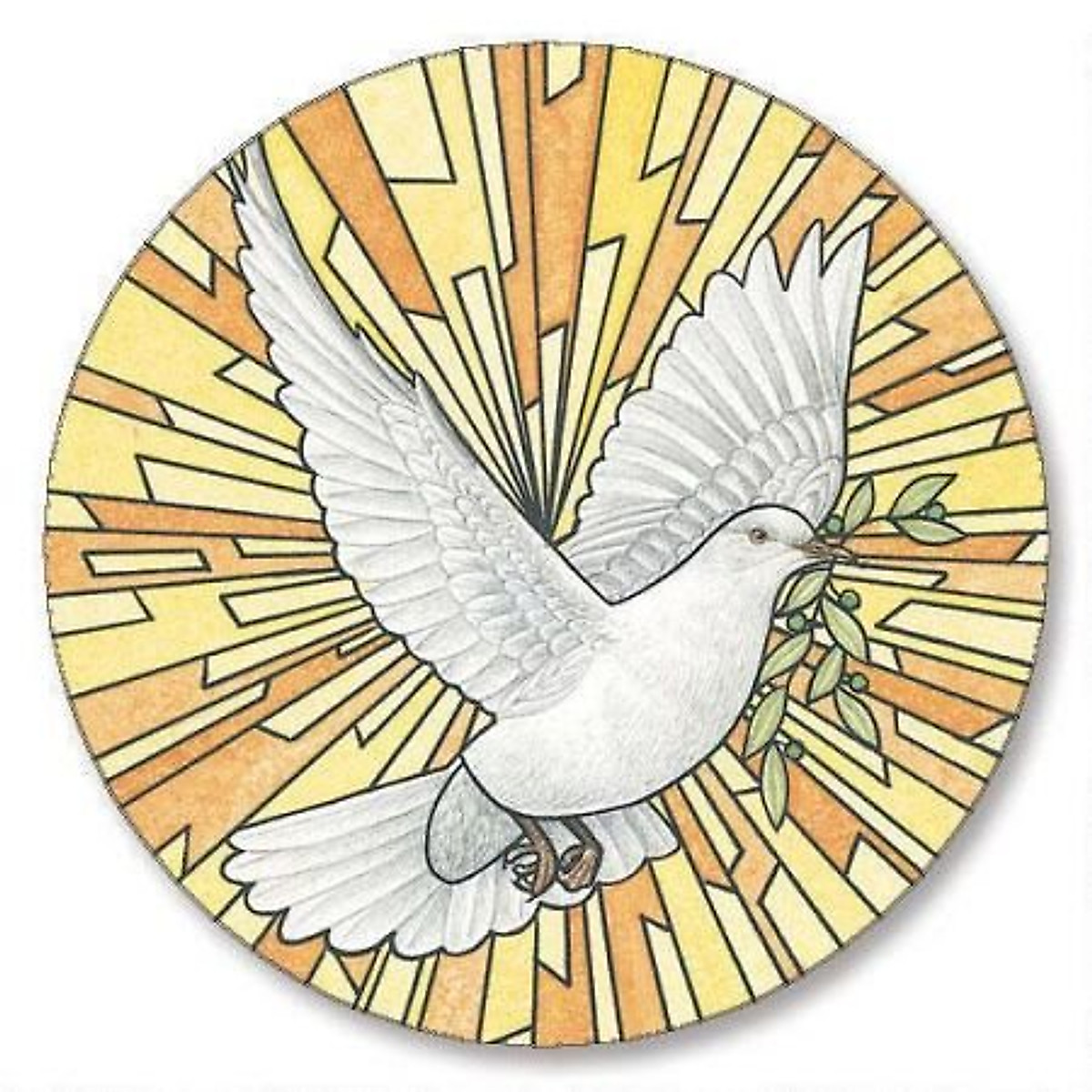 Stained Glass Envelope Seals - Set of 144 Self-Adhesive, Flat-Sheet, 1-1/2" Sticker Seals, by Colorful Images