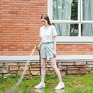 Fevone 3 ft Garden Hose, 2-Year Warranty Offered by Manufacturer, Hose Reel Leader Hose, Hybrid Polymer, Kink Resistance, 3/4" GHT Aluminum Fittings, 5/8" ID, 600 PSI, Drinking Water Safe (GH8)