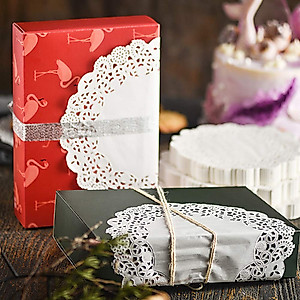 HAKSEN 108 PCS Paper Lace Doilies Combo, Pack 36 Each 6.5", 8.5", 10.5",Baked, Grilled, Fried Food,Tableware Decoration