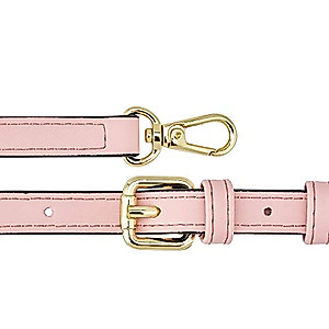 DEVPSISR Leather Adjustable Replacement Strap Shoulder Bag Cross Body Bag Purse Handbag For Women, 43-51 Inch（Pink）